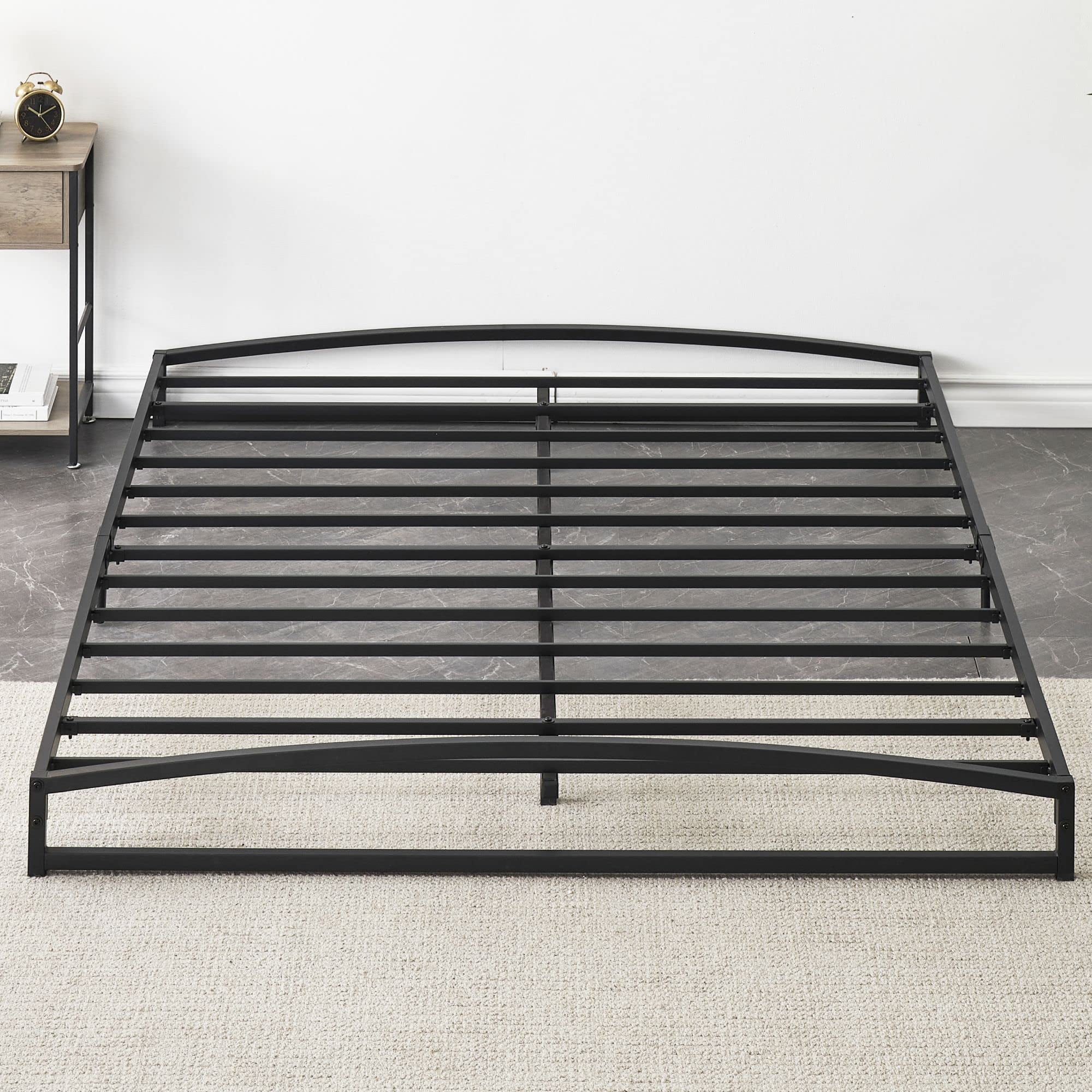Garvee Metal Platform Queen Size Bed Frame with Sturdy Steel Slats ...