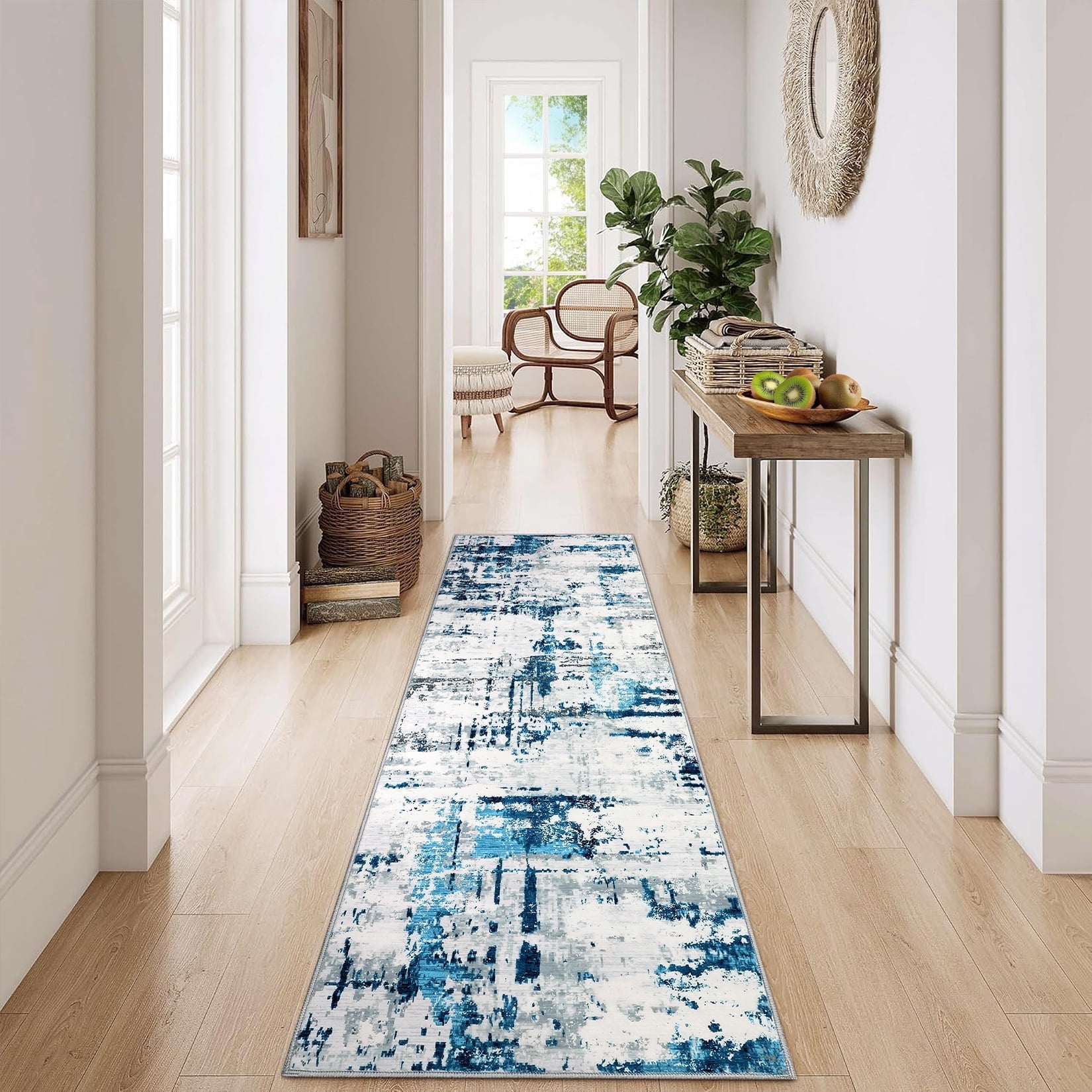 Garvee Modern Abstract Runner Rugs,2'x6' Machine Washable Rug Print ...