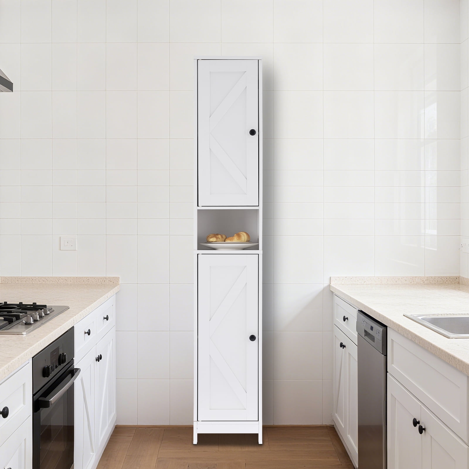 Garvee Modern Bathroom Storage Cabinet – Tall 66.9" Organizer with 2 ...