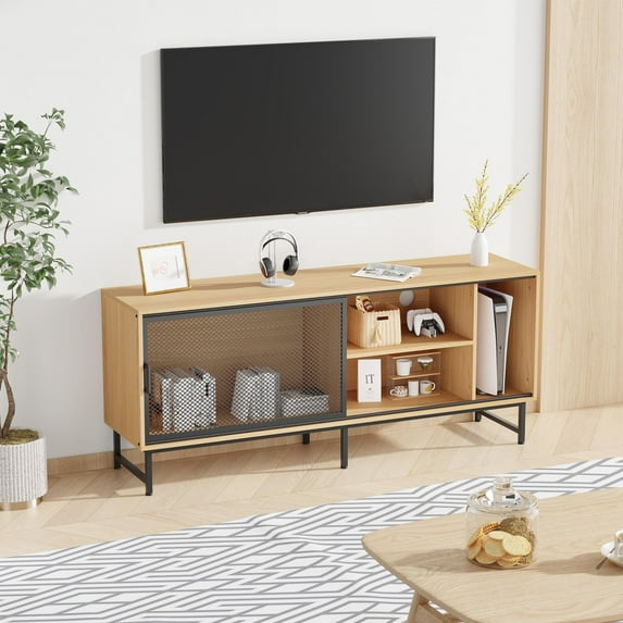 Garvee Modern TV Stands for Living Room, Wooden Entertainment Center ...