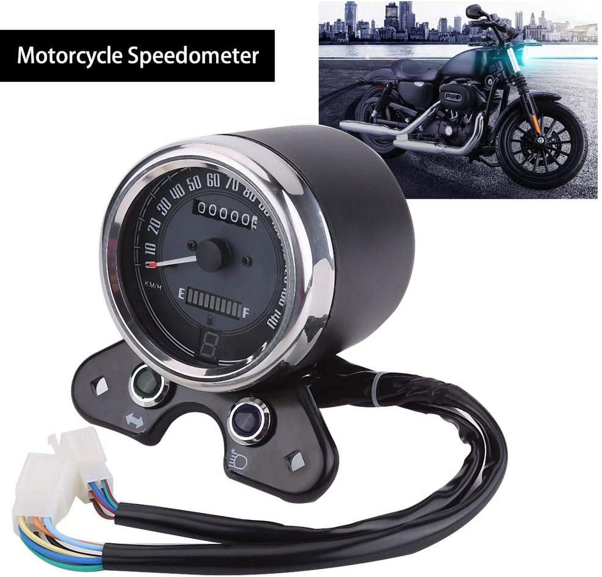 Garvee Motorcycle Odometer Retro Odometer Led Signal Light Kilometer ...