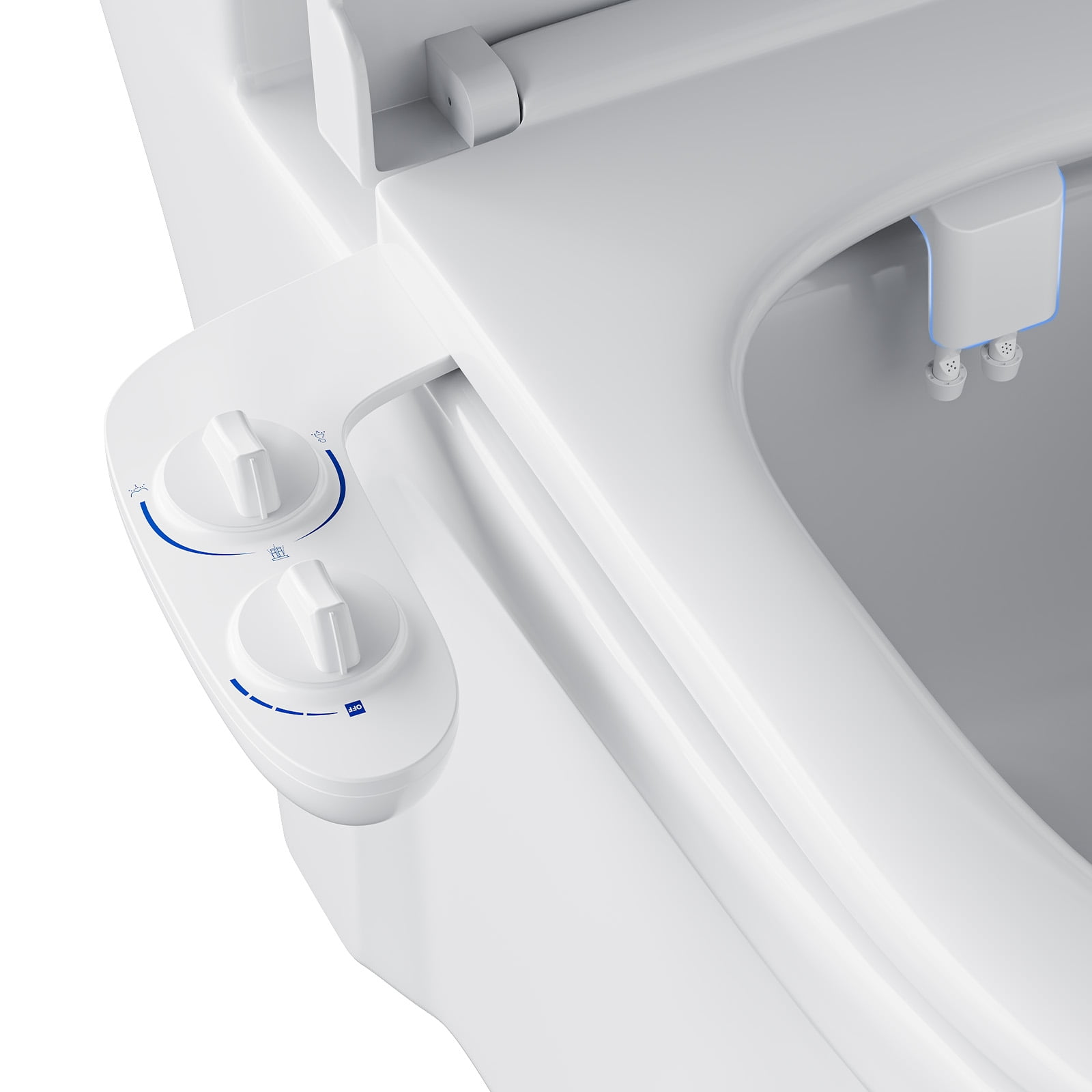 Garvee Non-Electric Bidet Attachment with Self-Cleaning Dual Nozzles ...