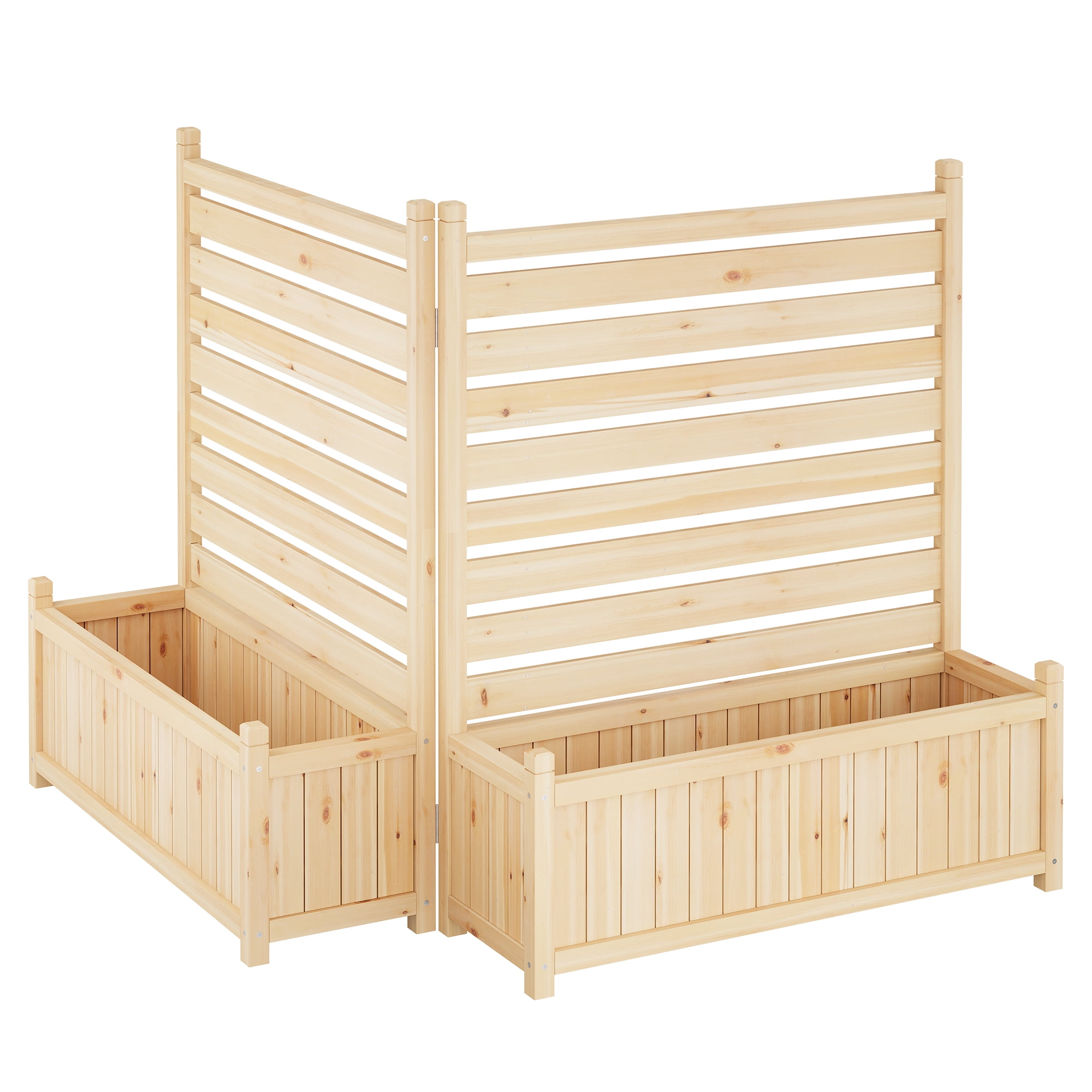 Garvee Outdoor Privacy Fence Panels, 2-Panel Wood AC Unit Screen with ...