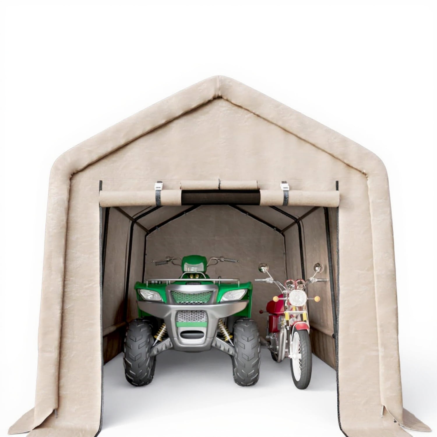 Garvee Outdoor Storage Shed with Roll-Up Door & Vent, 15 ft x 7 ft x 7. ...