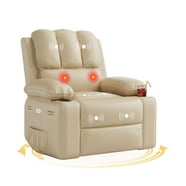 Mid-Century Modern Swivel Rocker Recliner - Manual Glider Single Sofa ...