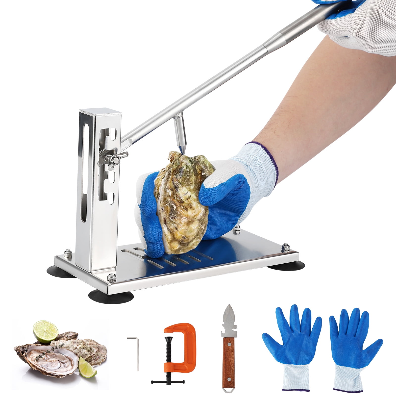 Garvee Oyster Clam Opener Machine, 4-Level Height Adjustment with ...