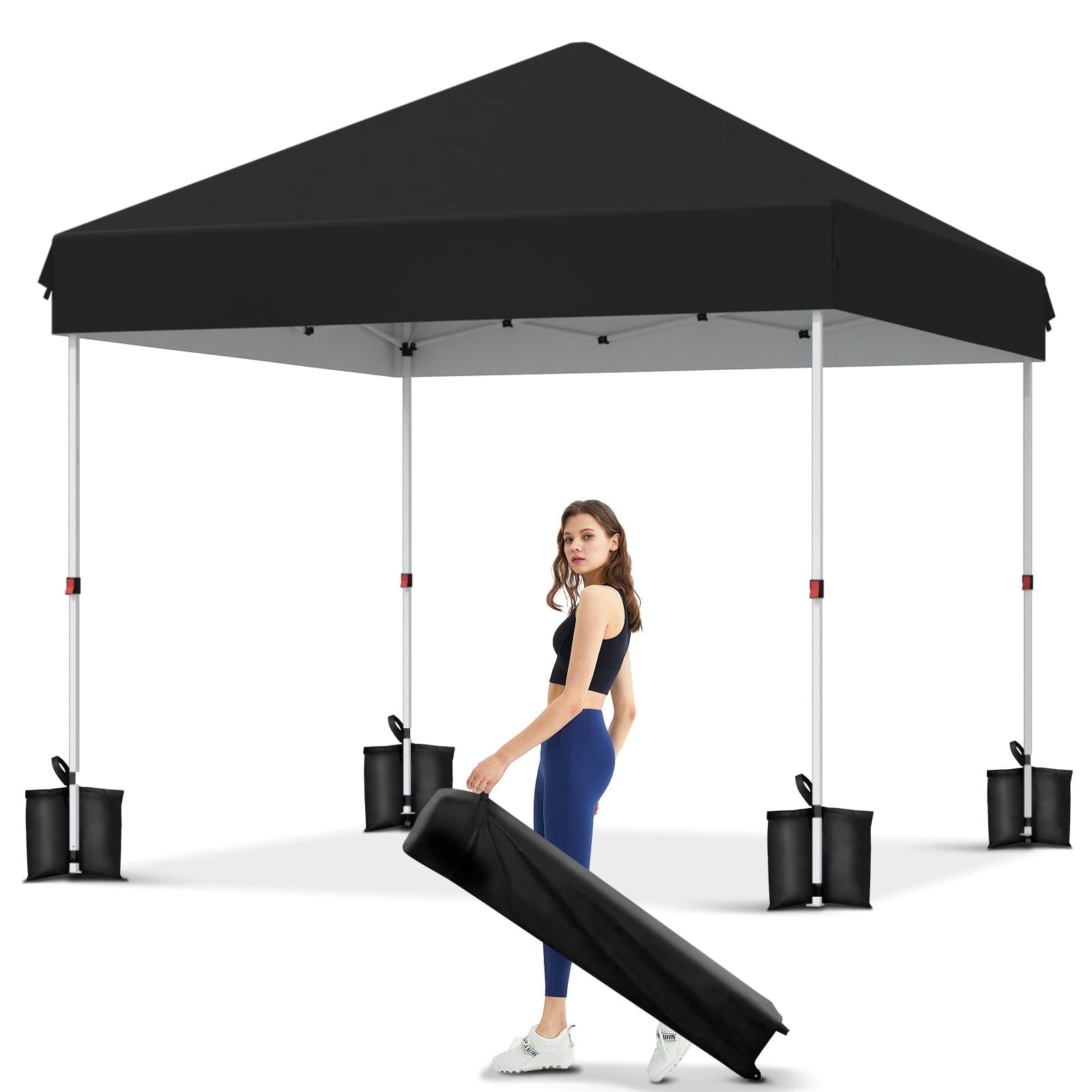 GARVEE 10x10 Ft Pop-up Canopy, One Button Push Setup, Heavy Duty ...