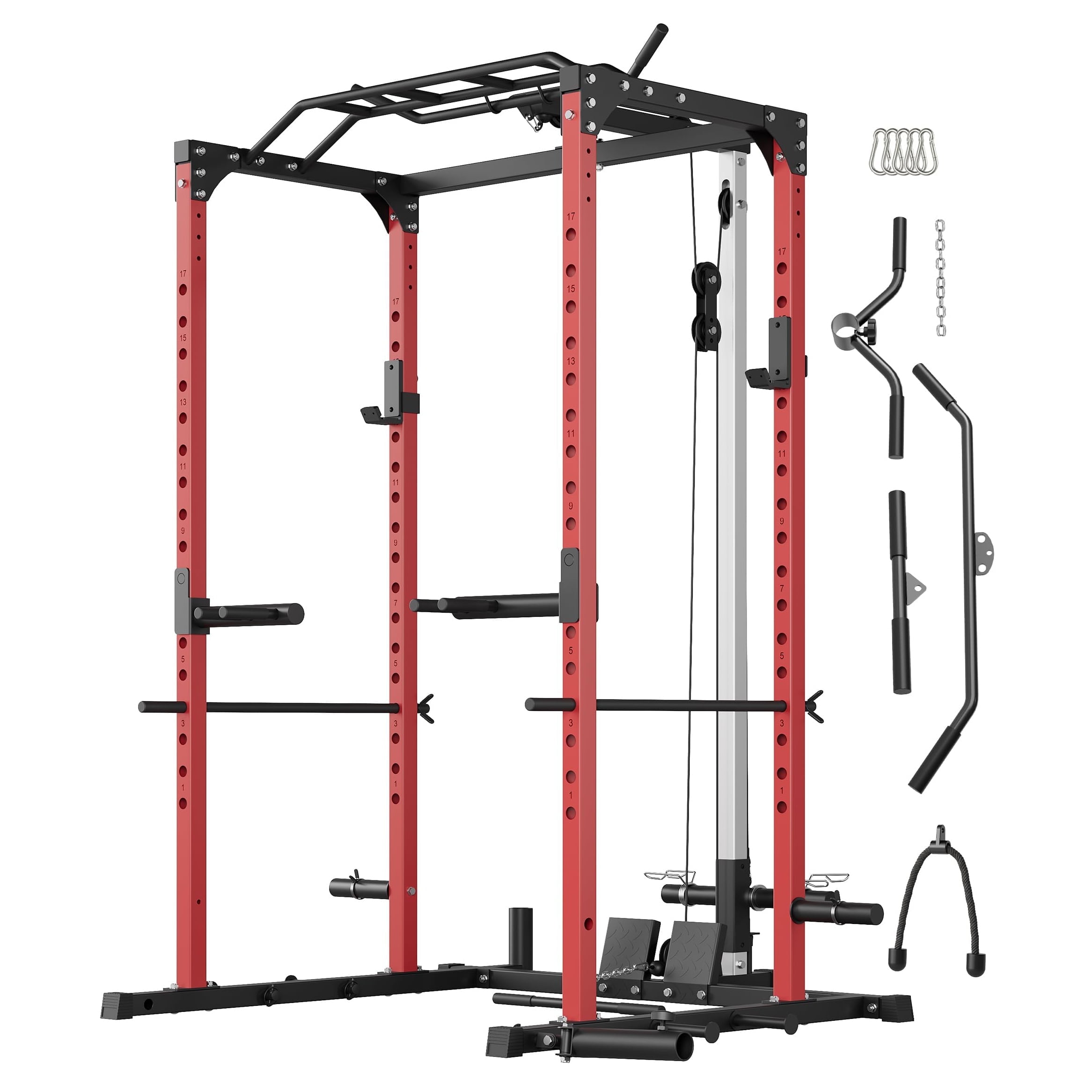 Garvee Power Rack Cage, 1200lbs Weight Capacity, Multi-Function Squat ...