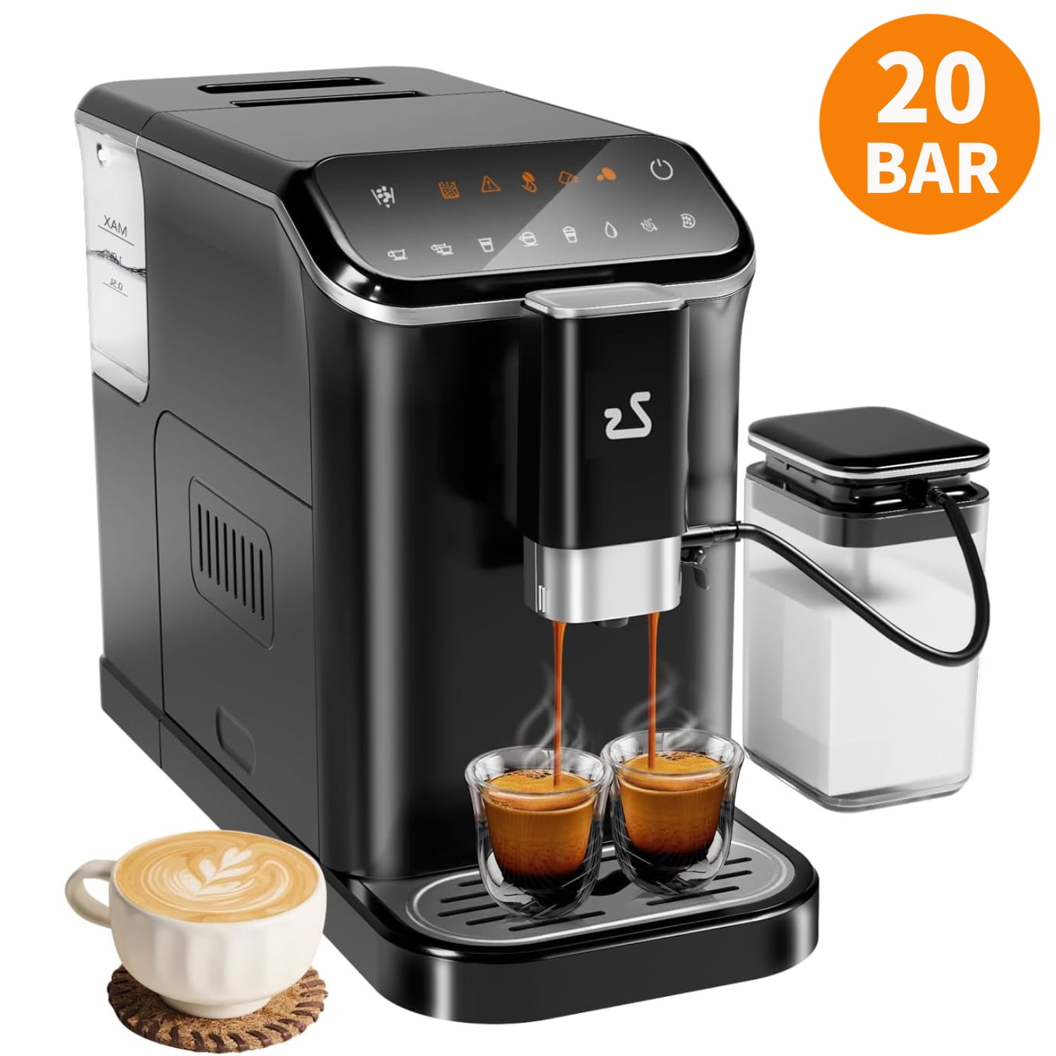Garvee Professional Automatic Espresso Machine, 20 Bar Coffee Machine ...