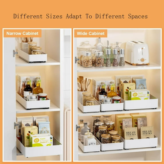Garvee Pull Out Cabinet Organizer Extendable Slide Out Drawers for ...