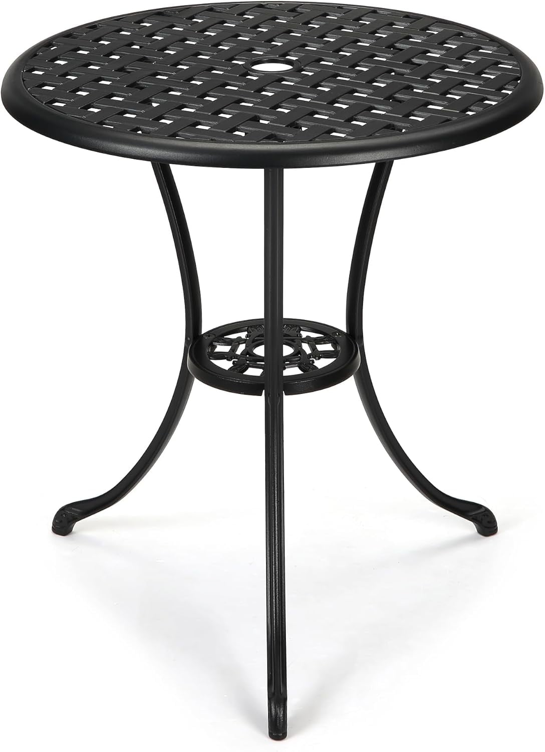 Garvee Round Patio Bistro Table 24 Inch, Cast Aluminum Outdoor Cafe ...