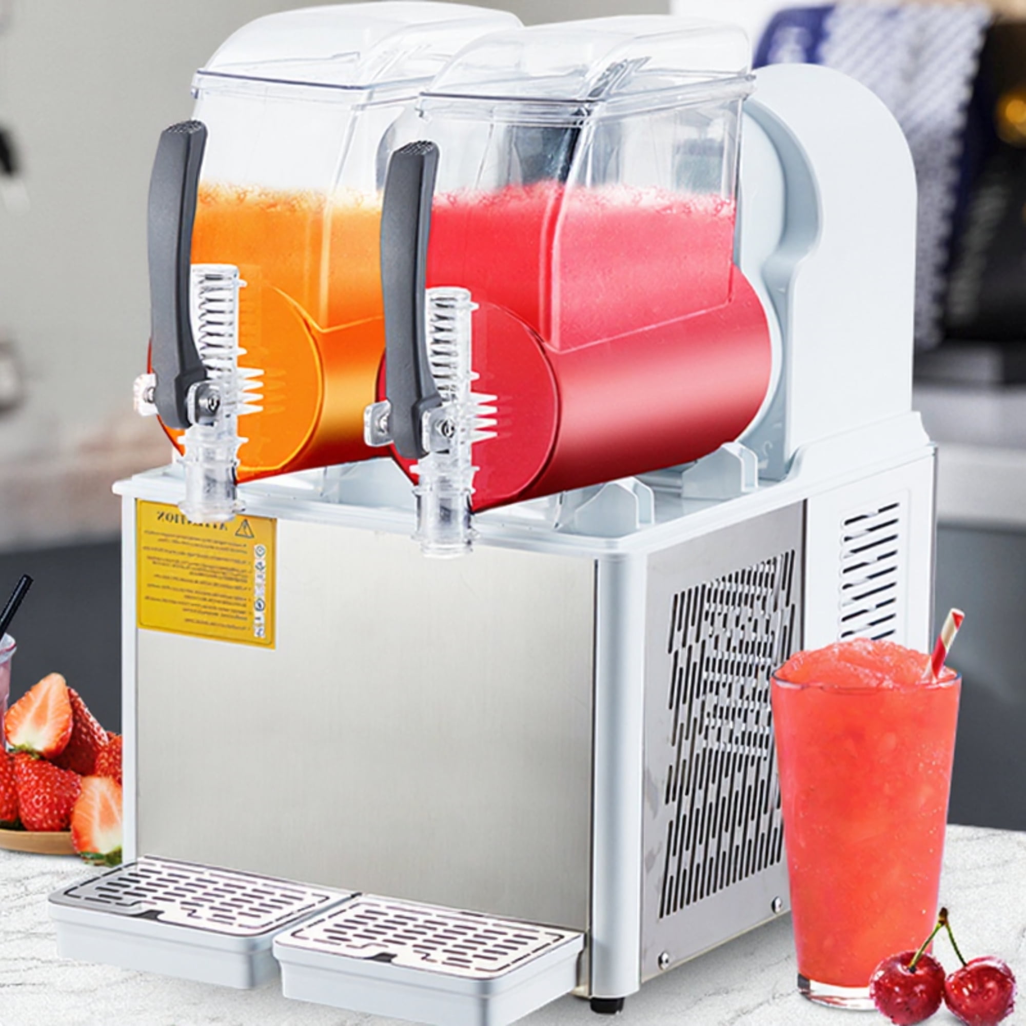 Garvee Slushy Machine for Frozen Drinks, 1.1 Gal x 2 Tanks Slushie ...