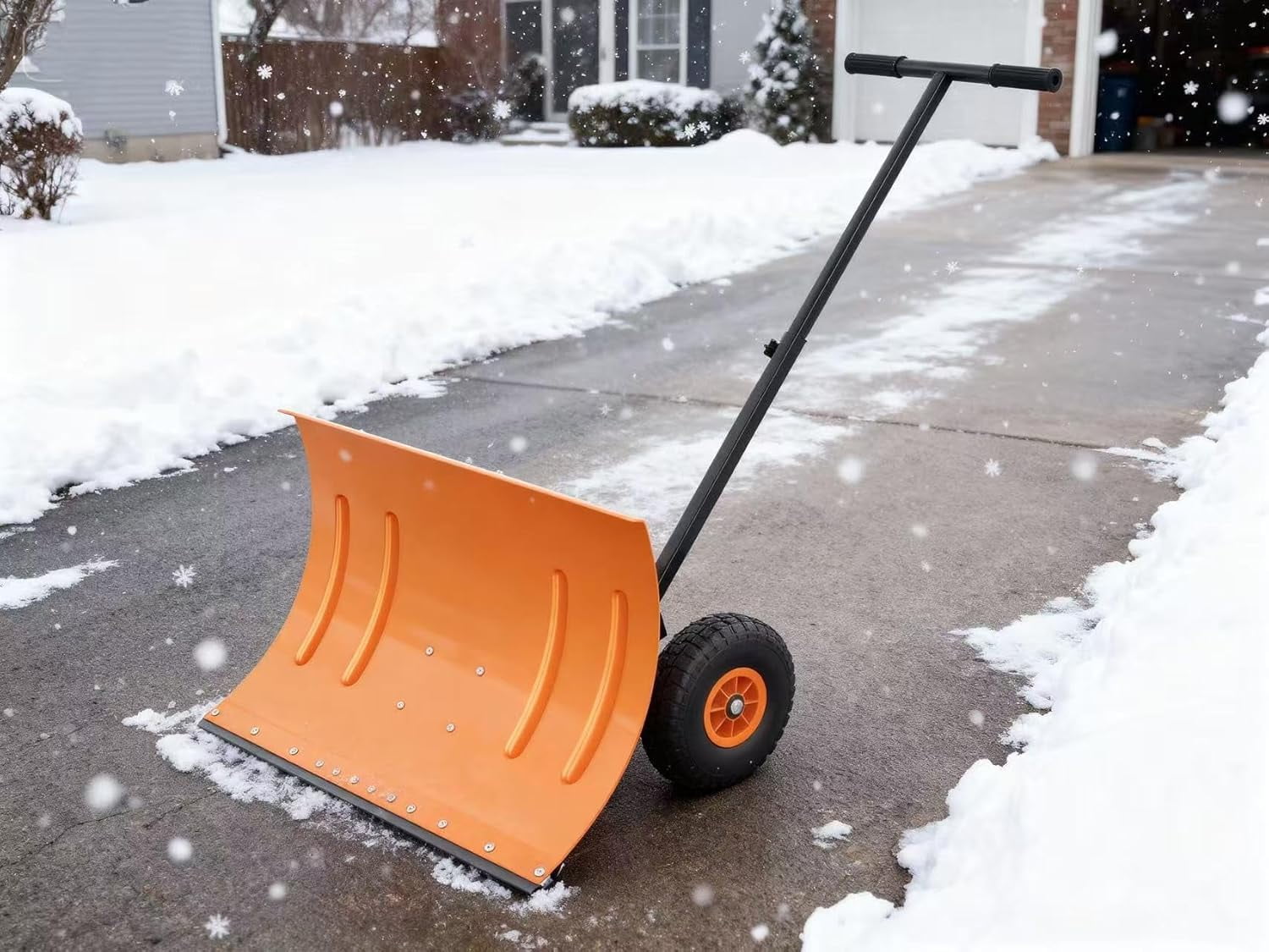 Garvee Snow Shovel Pusher for Driveway, Heavy Duty Snow Shovel, 29 ...