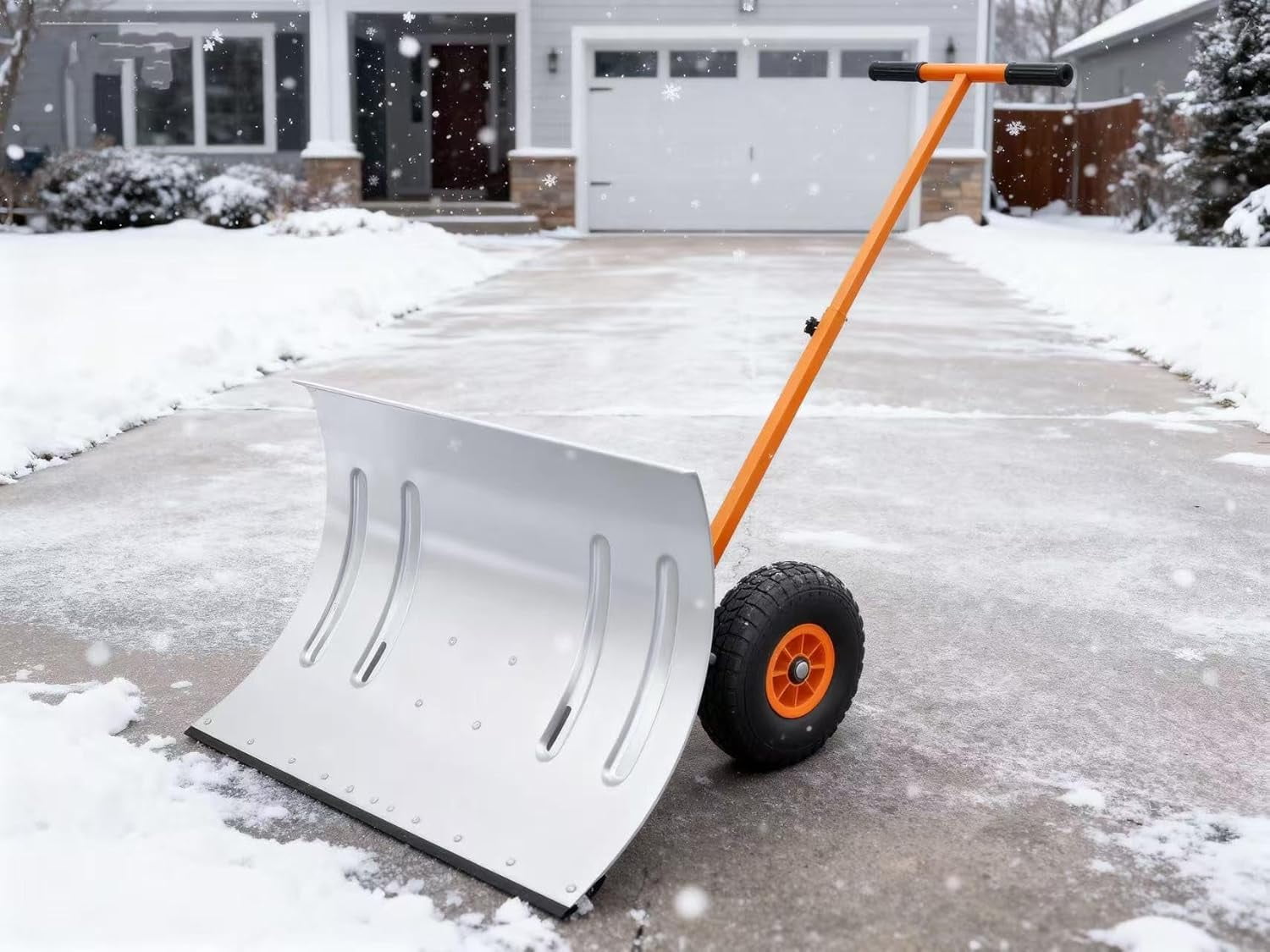 Garvee Snow Shovel Pusher for Driveway, Heavy Duty Snow Shovel, 29 ...