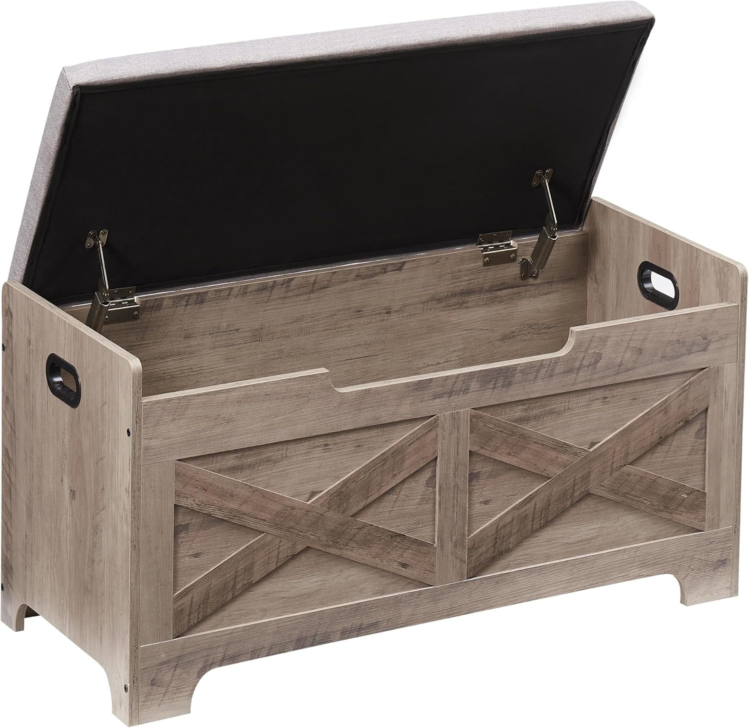 Garvee Lift Top Storage Chest, with Safety Hinge 39.4 x 15.7 x 18.1 ...