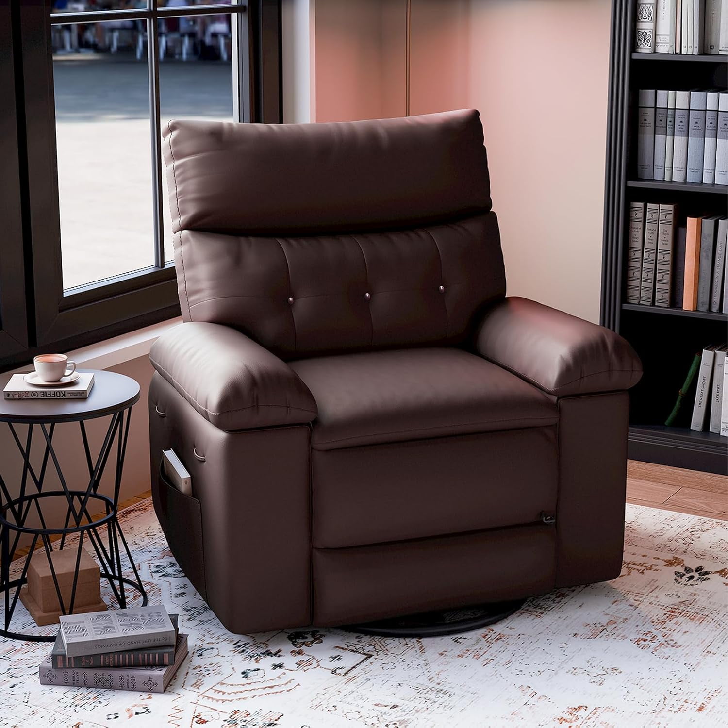 Garvee Swivel Recliner Chair with Massage and Heat – 22" Seat, 360 ...