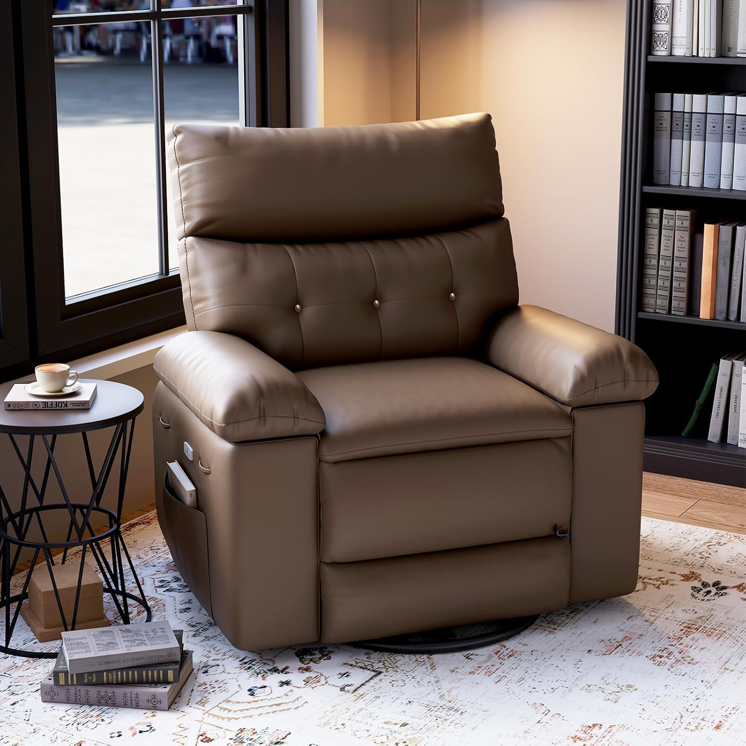 Garvee Swivel Recliner Chair with Massage and Heat – 22" Seat, 360 ...