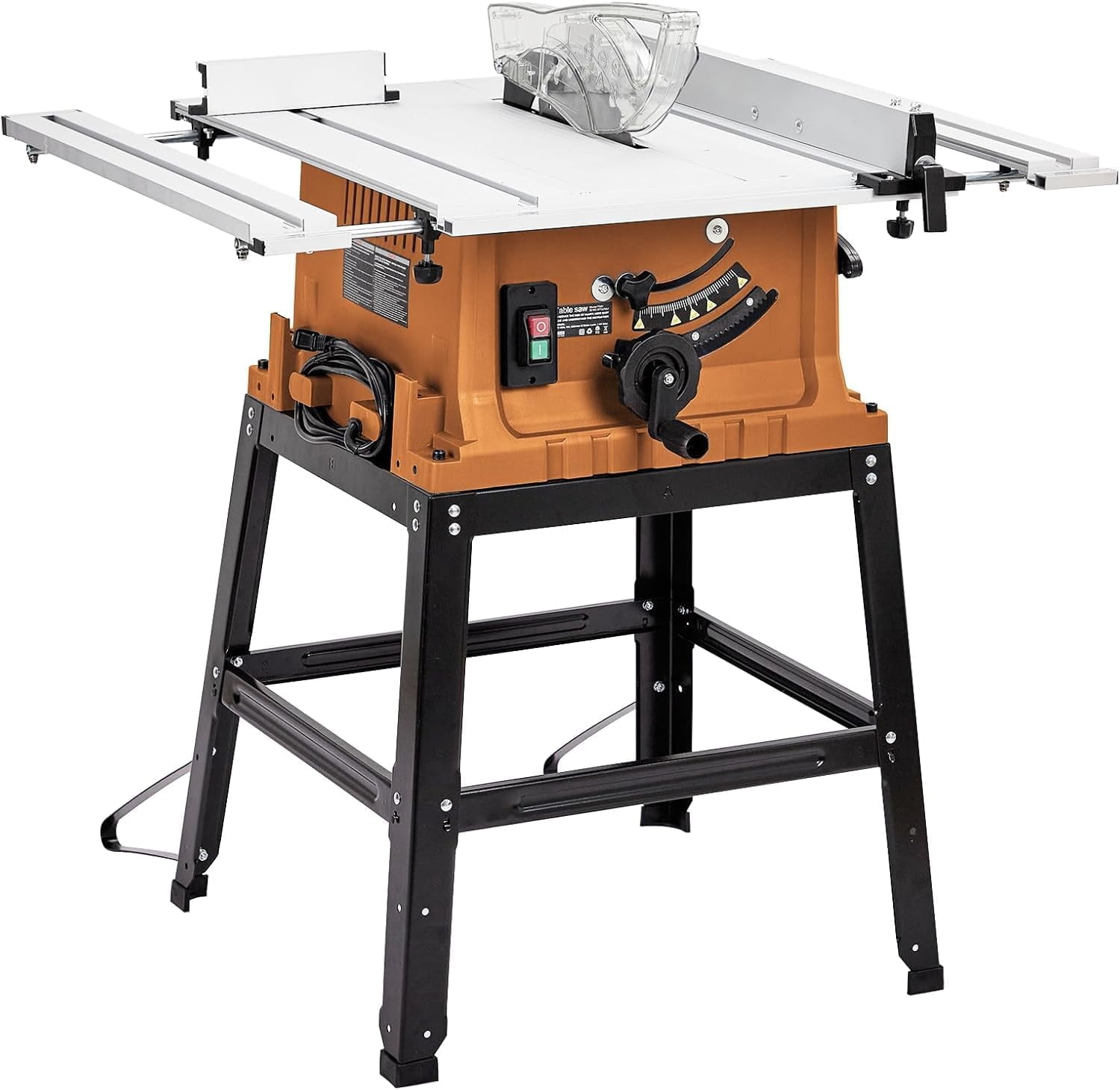 Garvee Table Saw 10 Inch, 15 Amp 5000RPM Powerful Tablesaw With Stand ...