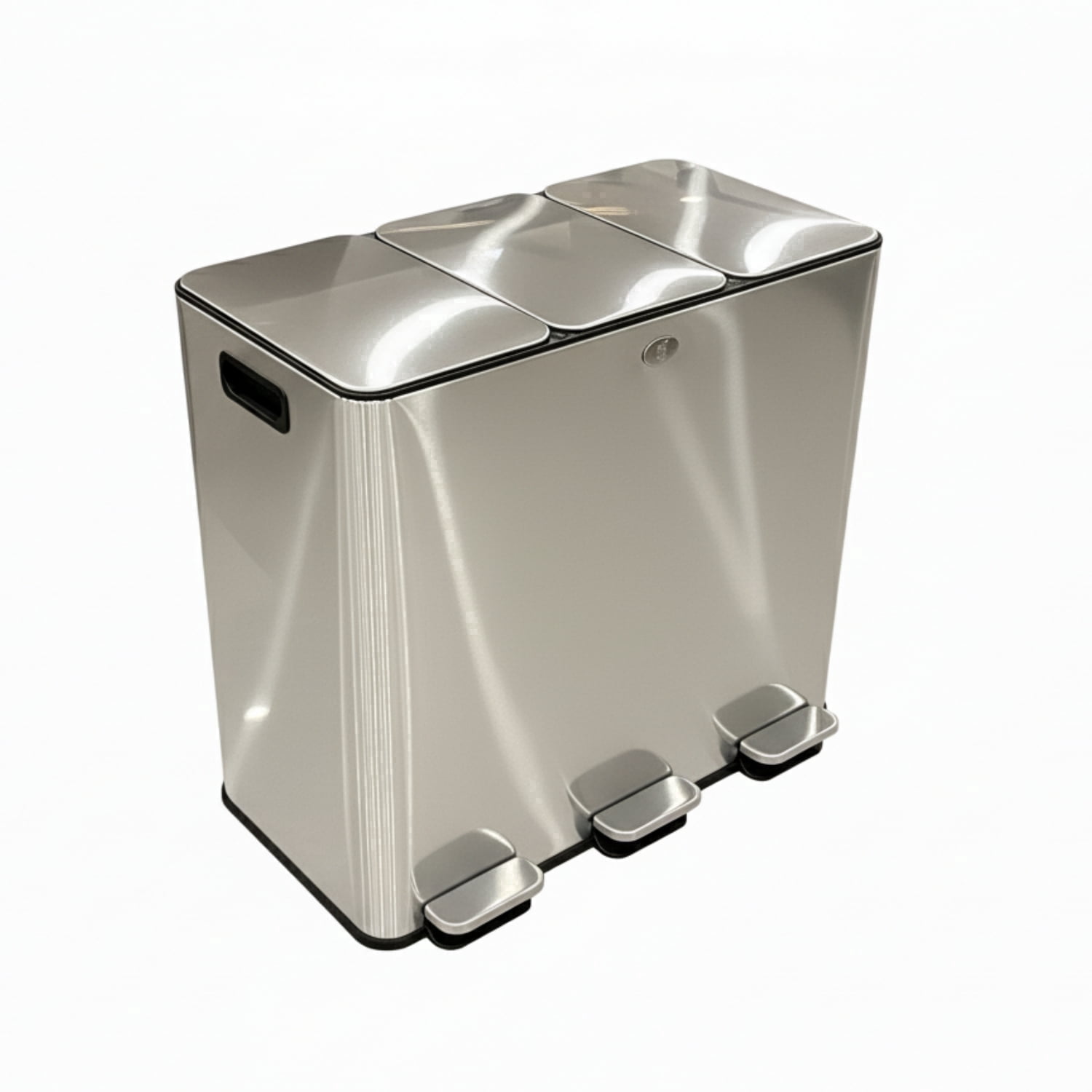 Garvee 15.85 Gallon Triple Trash Can with Separated Lid, Foot Pedal ...