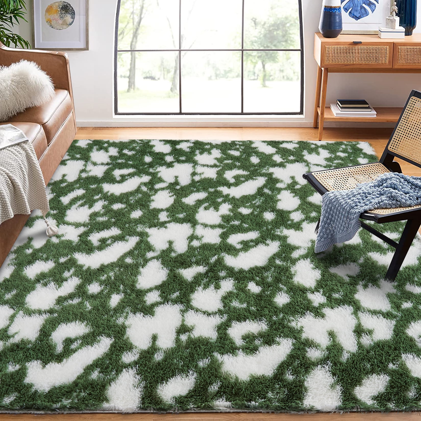 Garvee Ultra Soft Area Rugs, 5x7 Fluffy Fuzzy Shag Area Rug Modern ...