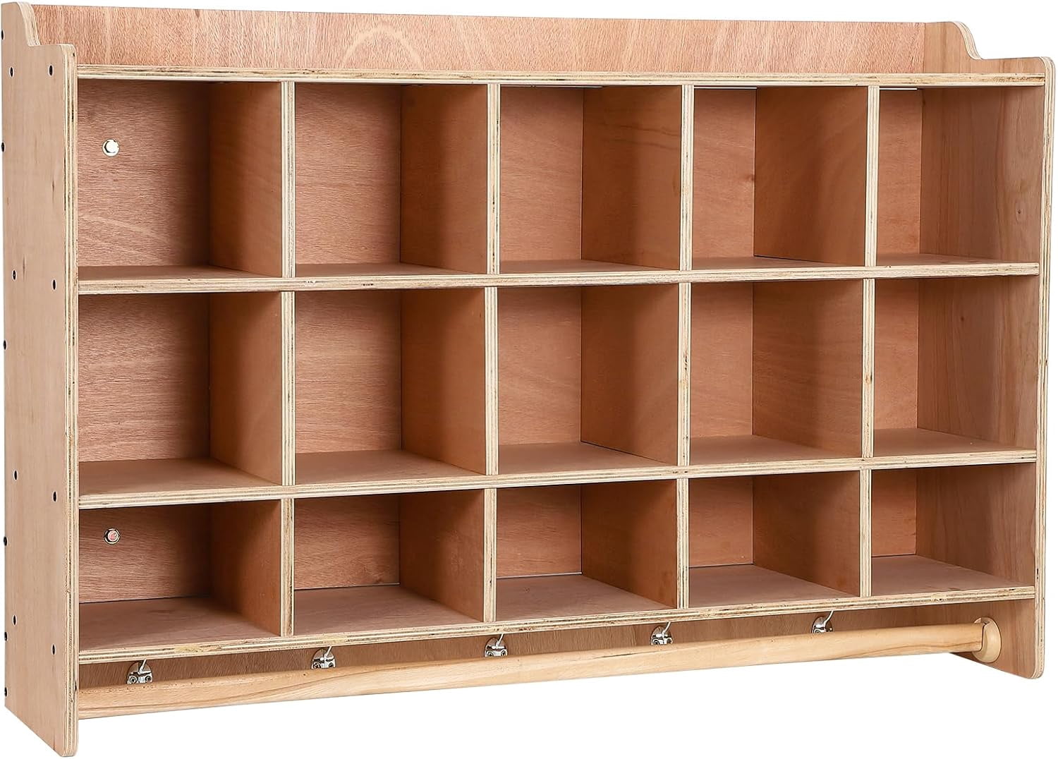 Garvee Wall Mount Cubby Storage Organizer with 15 Cubbies and Shoe ...