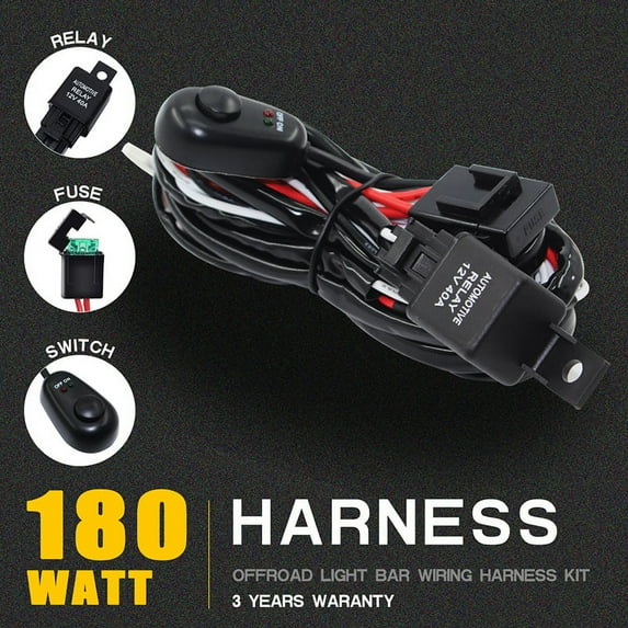 Garvee Wiring Harness Switch Relay Kit for Connect 2 LED Work Driving ...