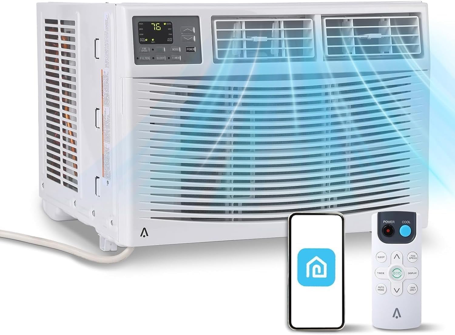 GarveeHome 12,000 BTU Window Air Conditioner, Smart Window Air ...