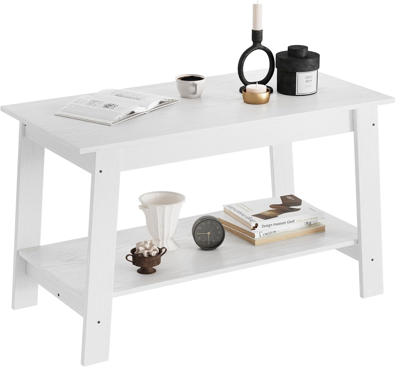 GarveeHome Coffee Table, Coffee Table for Living Room, Modern Farmhouse Coffee Tables with ...