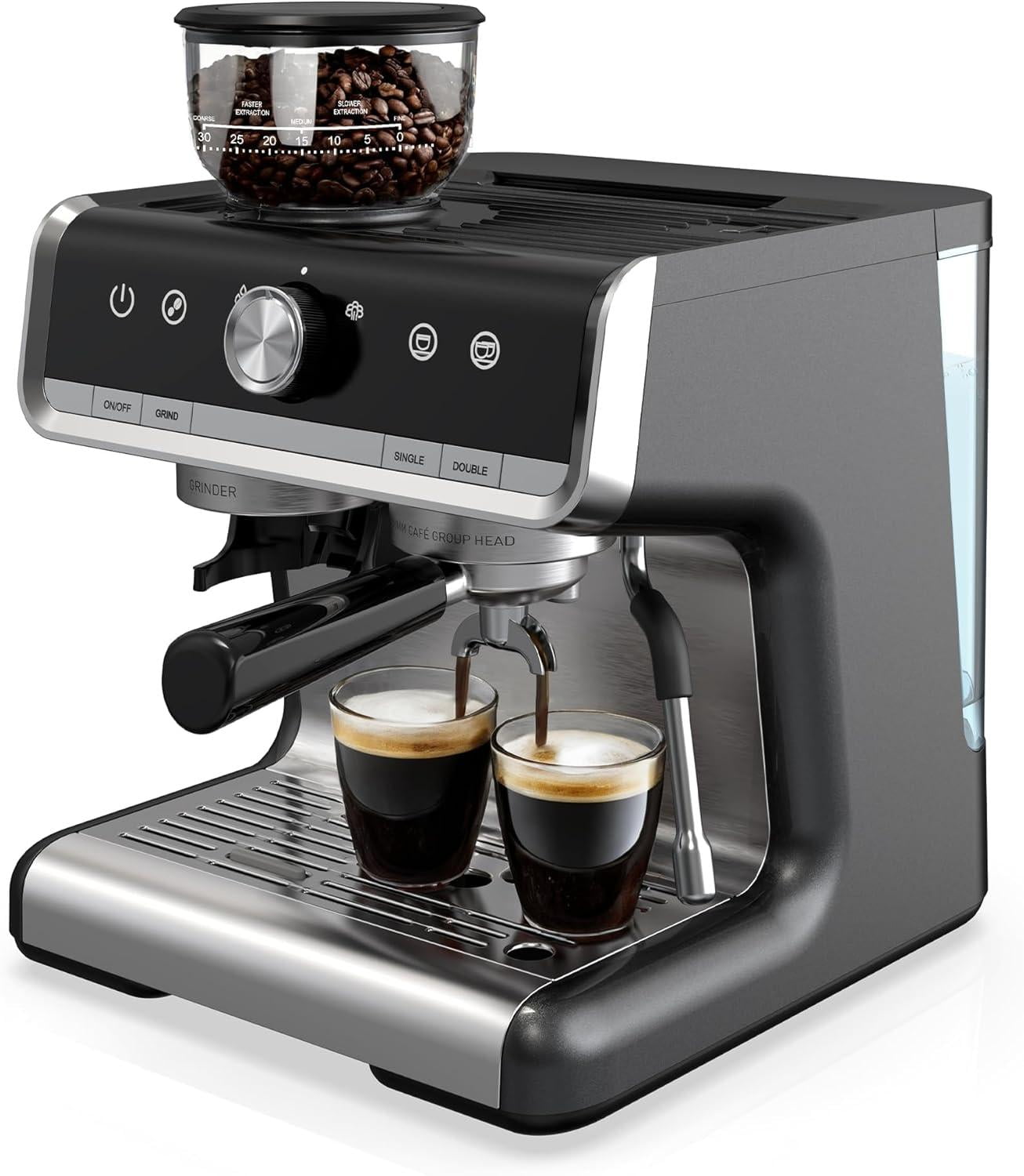 GarveeHome Espresso Machine With Grinder, 20 Bar Semi-Automatic ...