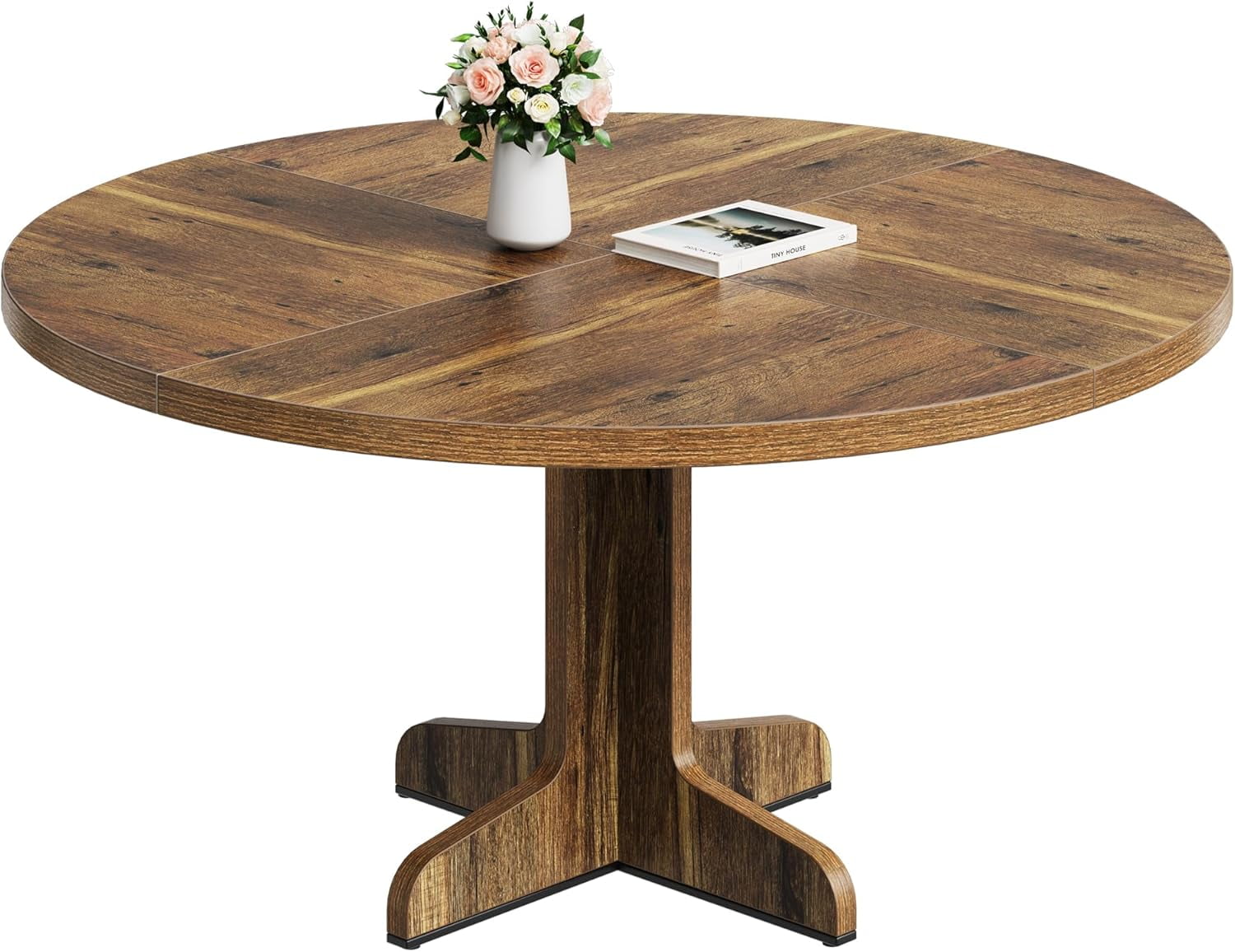GarveeHome Round Dining Table for 4, 47 in Farmhouse Circle Kitchen ...