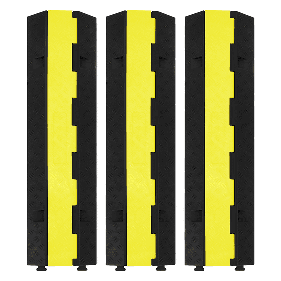 GarveeTech 3 Pack of Heavy Duty Rubber Cable Protectors with 2 Channel ...