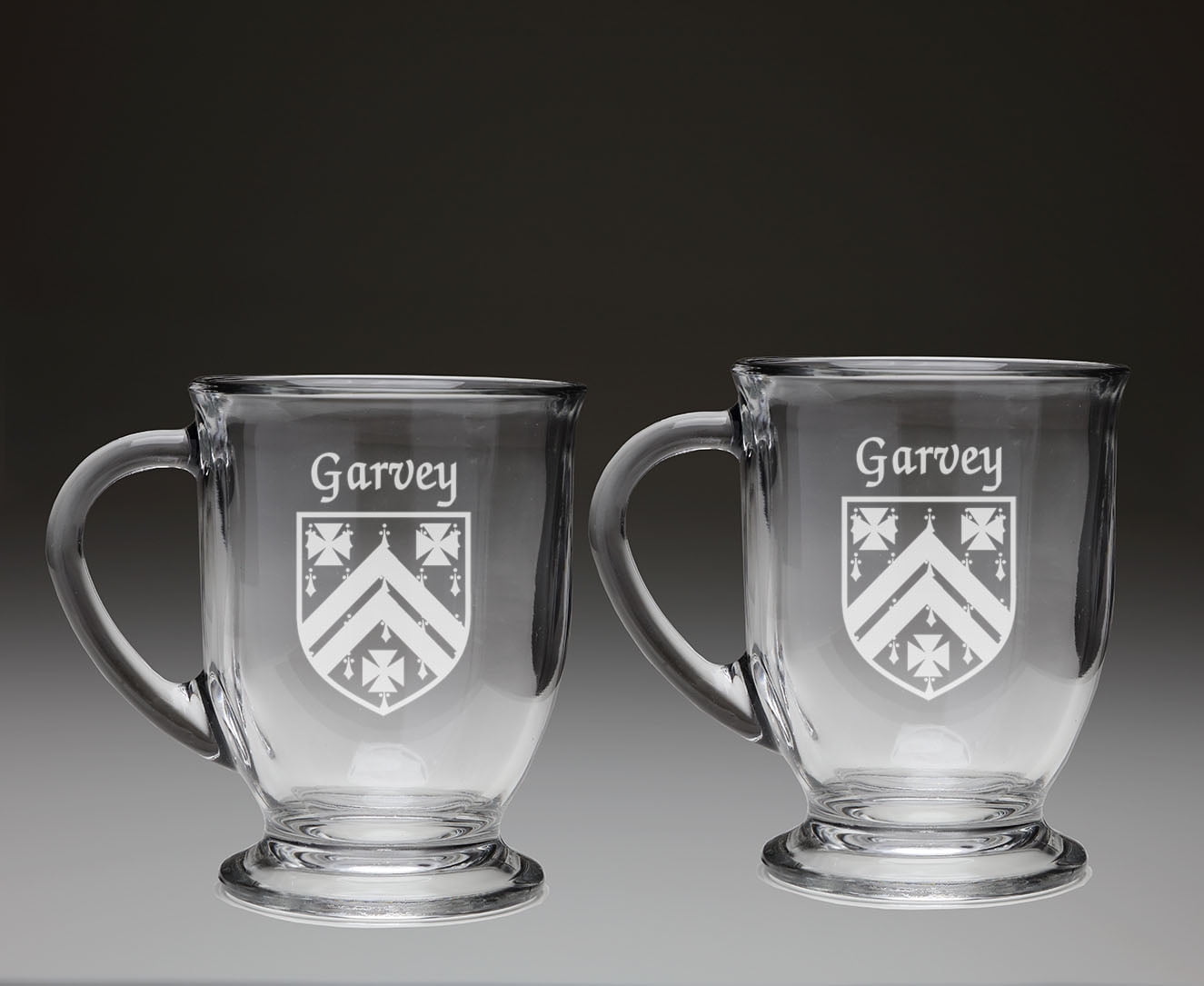Garvey Irish Coat of Arms Glass Coffee Mugs - Set of 2 - Walmart.com