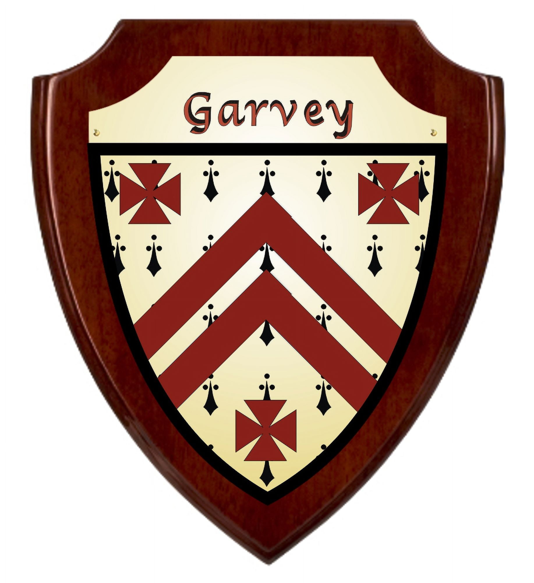 Garvey Irish Coat of Arms Shield Plaque - Rosewood Finish - Walmart.com