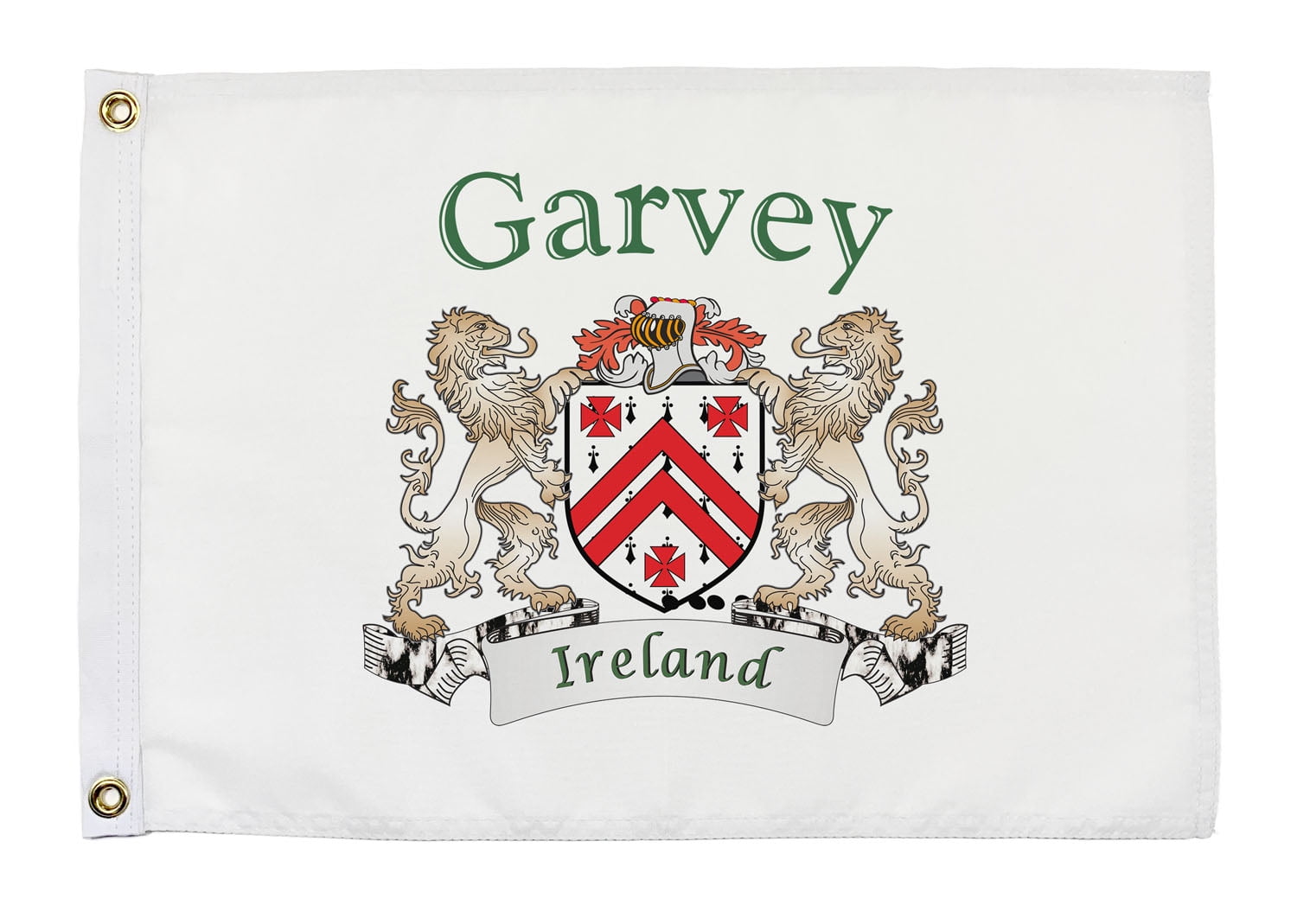 Garvey Irish Coat of Arms Small White Flag - 16"x10.5" inches - Walmart.com