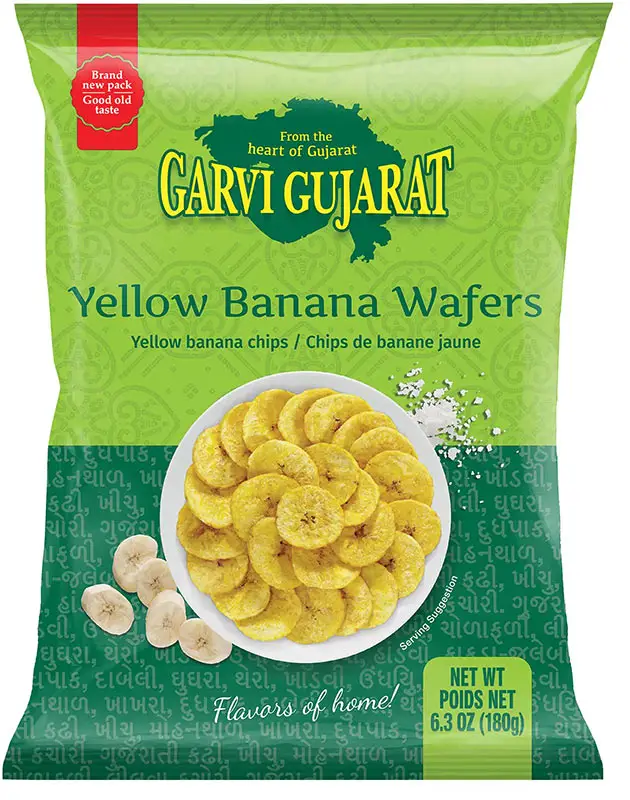 Garvi Gujarat Yellow Banana Wafer 6.35 oz bag - Walmart.com