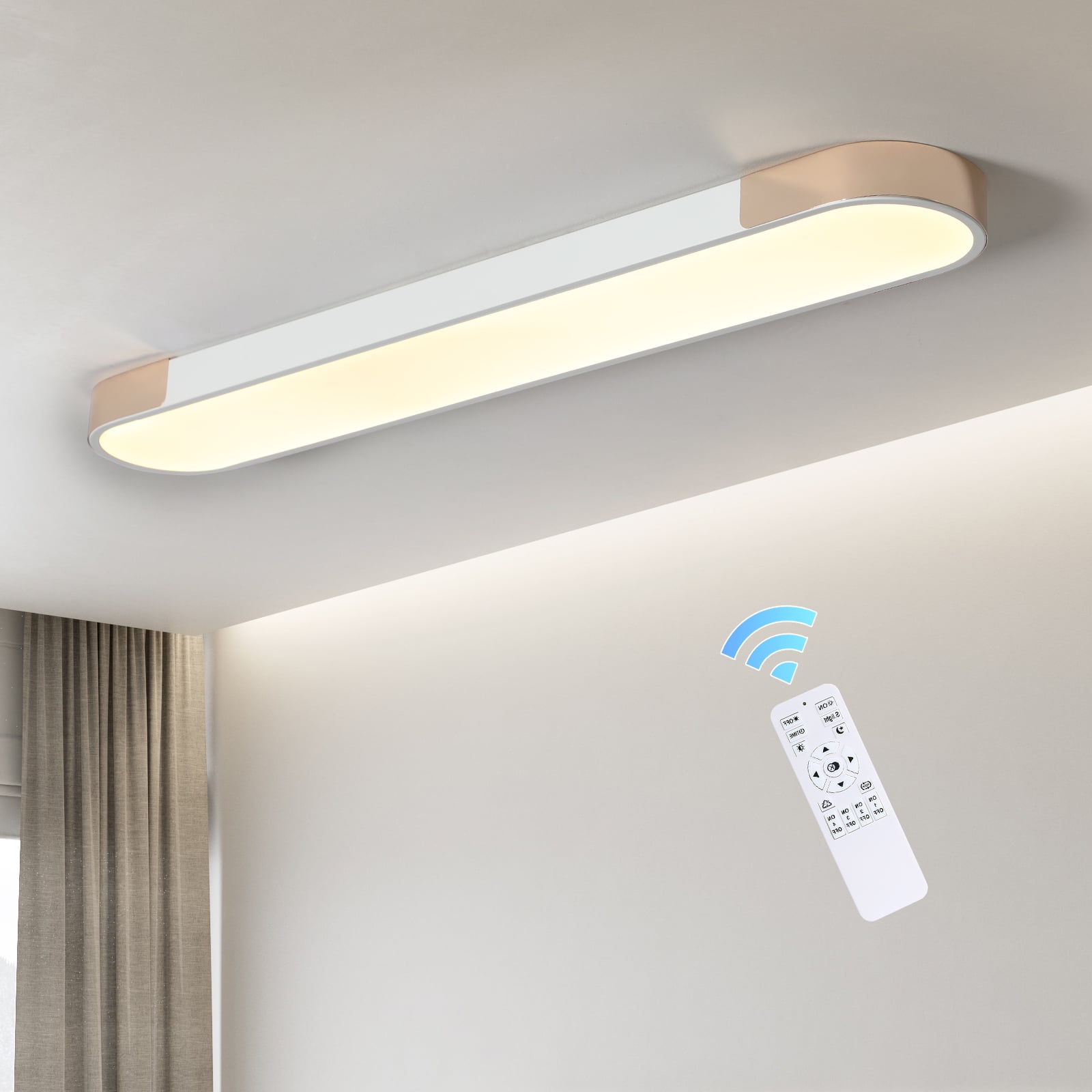 Garwarm LED Ceiling Light, 6.7" Wide, Modern Style, Dimmable, White ...