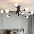 Garwarm Sputnik Chandelier, 8-Light Adjustable Ceiling Fixture, Black ...