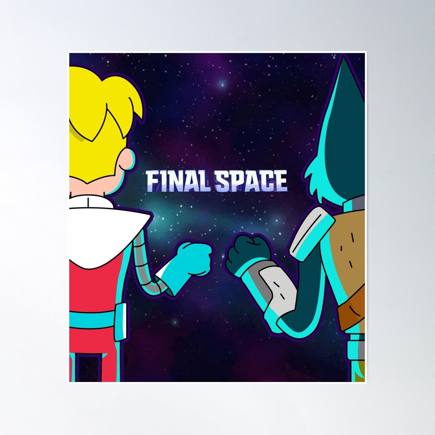 Gary And Avocato Fist Bump - Final Space Fan Art Graphic Poster Wall ...