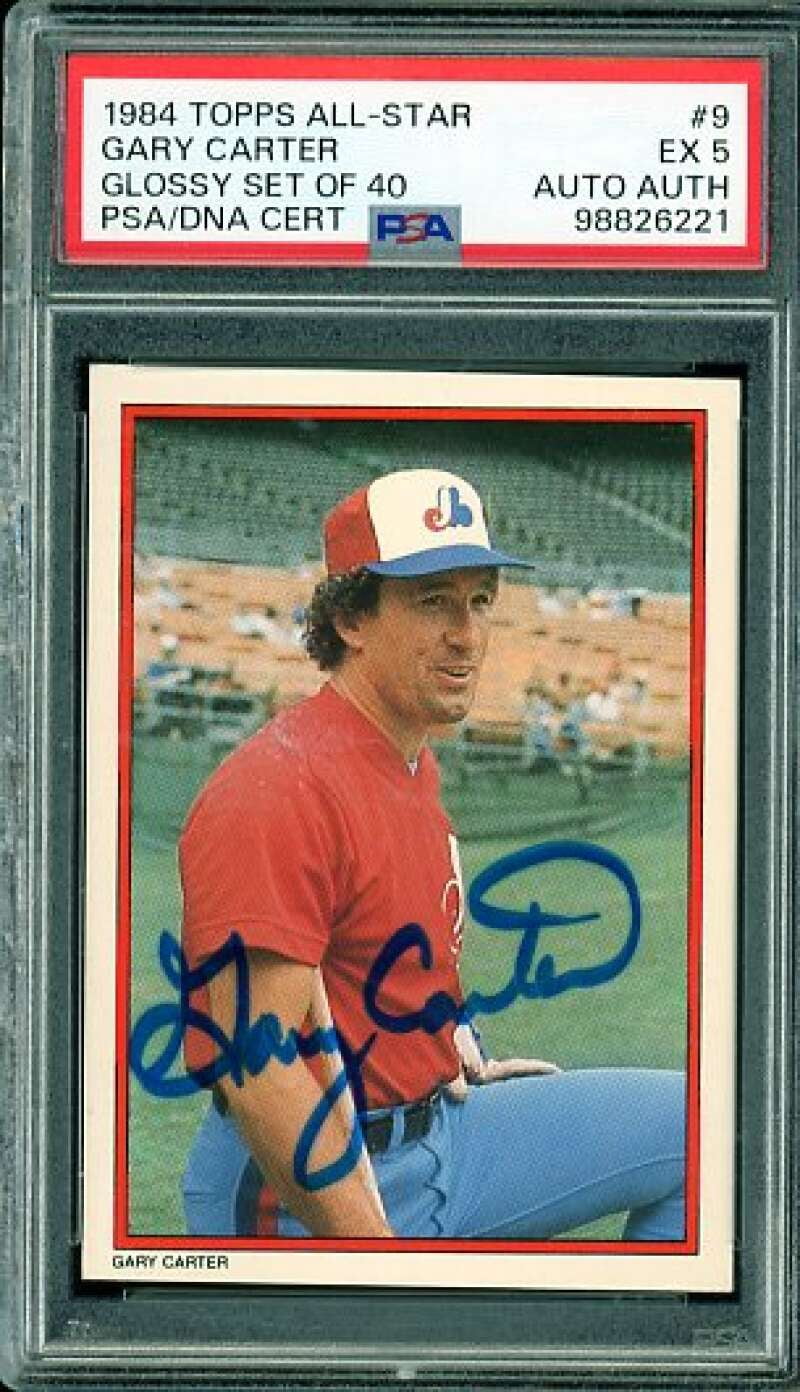 Gary Carter Card 1984 Topps All-Star Glossy #9 PSA/DNA Cert 5 Auto ...