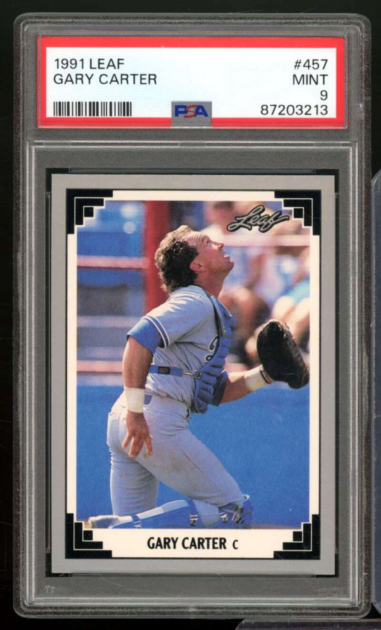 Gary Carter Card 1991 Leaf #457 PSA 9 - Walmart.com