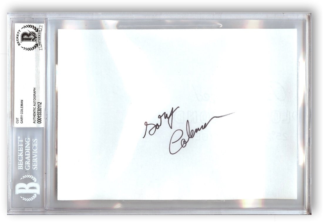 Gary Coleman Signed Autographed Index Card Diff'rent Strokes Arnold BAS ...