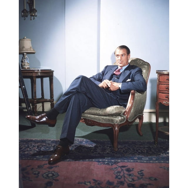 Gary Cooper Handsome Hollywood Portrait In Elegant Chair 24X36 Classic ...