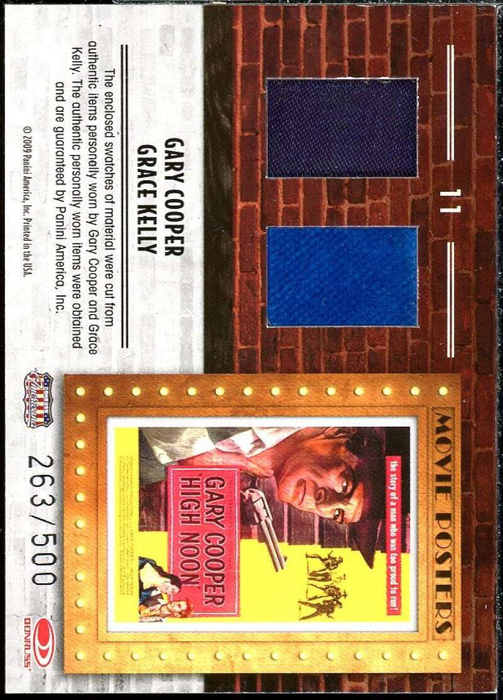 Gary CooperGrace Kelly Card 2009 Americana Movie Posters Dual Material ...