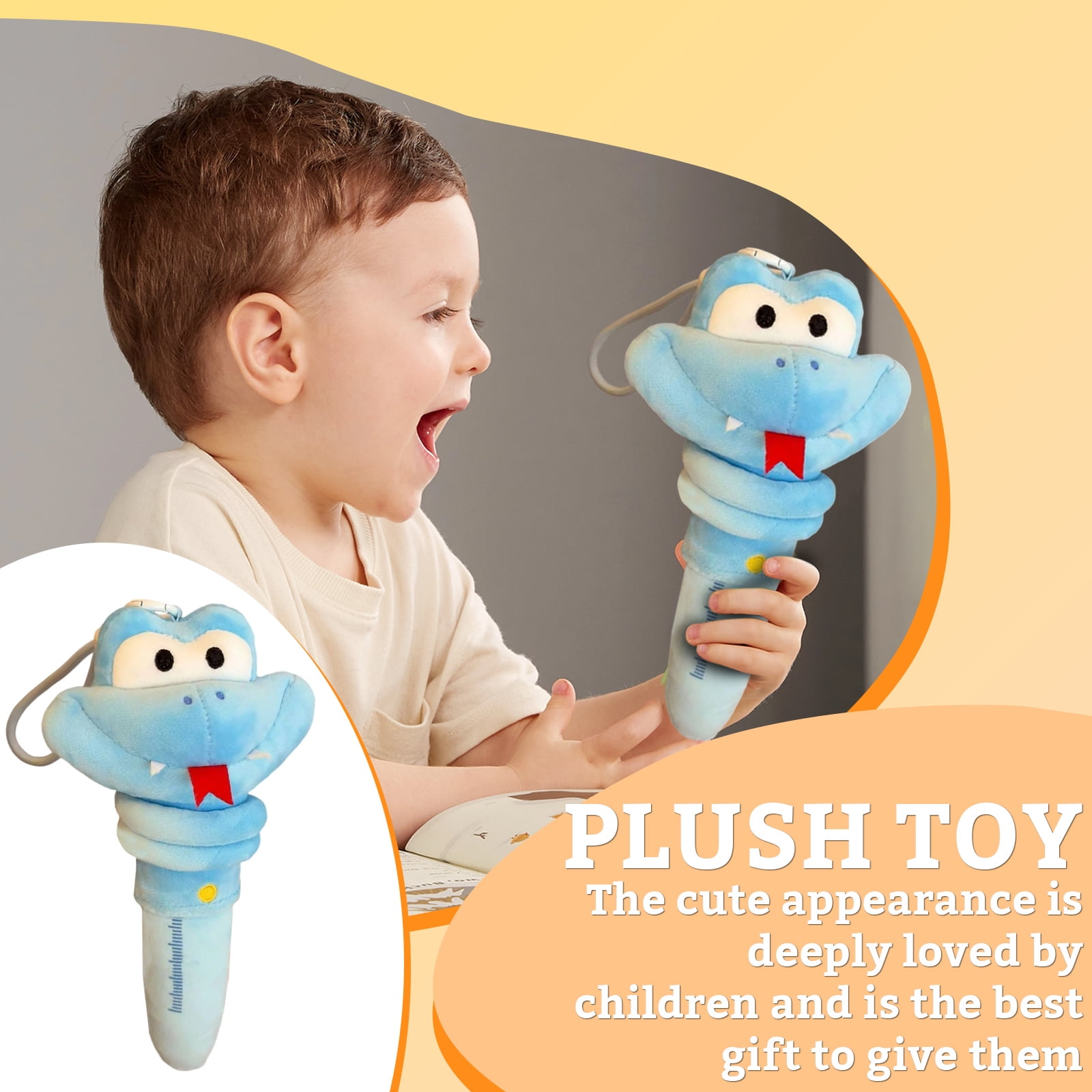 Gary De’Snake Vocal Plushies, 7.8 Inch Blue Snake Ornament with String ...