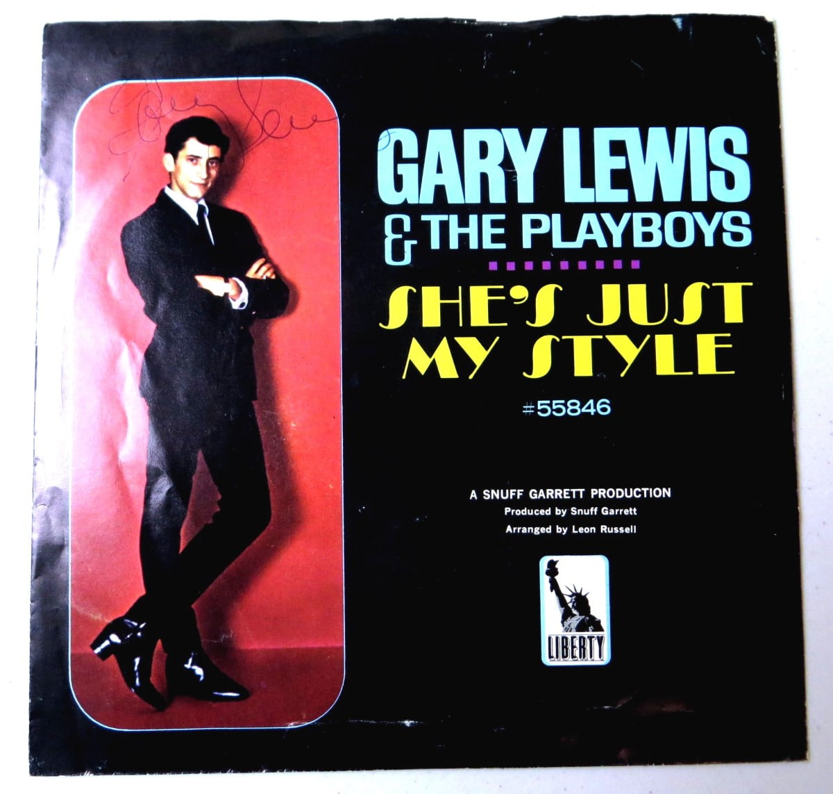 Gary Lewis Signed Autographed 45 Record Sleeve She's Just My Style JSA ...