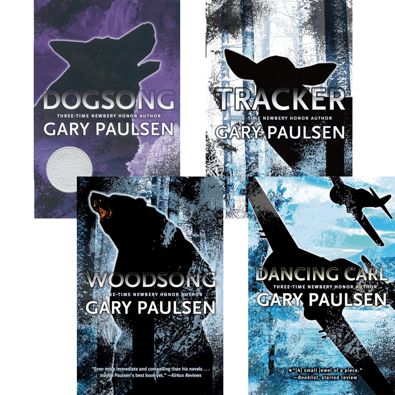 Gary Paulsen Adventure Set : Tracker; Dogsong; Woodsong; Dancing Carl ...