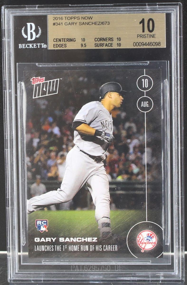 Gary Sanchez New York Yankees 2016 Topps Now Rookie Card #341 BGS 10 ...