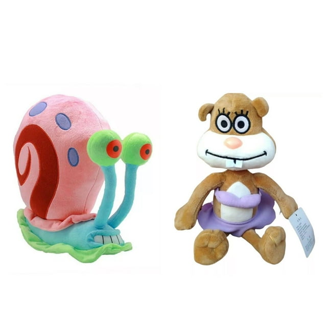 12" Gary Snail & Sandy Cheeks Plushies - High Quality Stuffed Spongebob ...