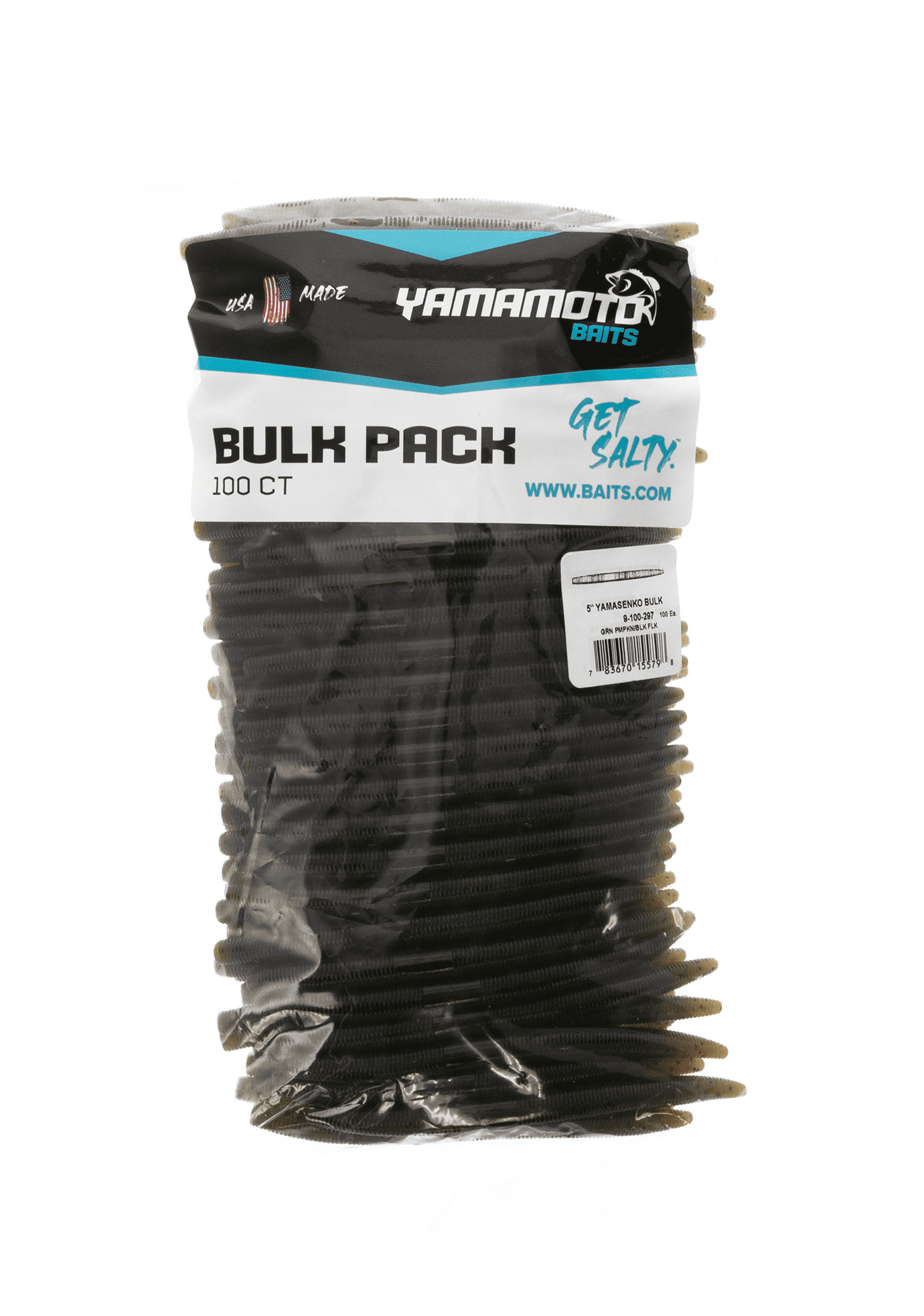 Gary Yamamoto 5" Custom Baits Salt Senko Fishing Lures, 100-Count ...