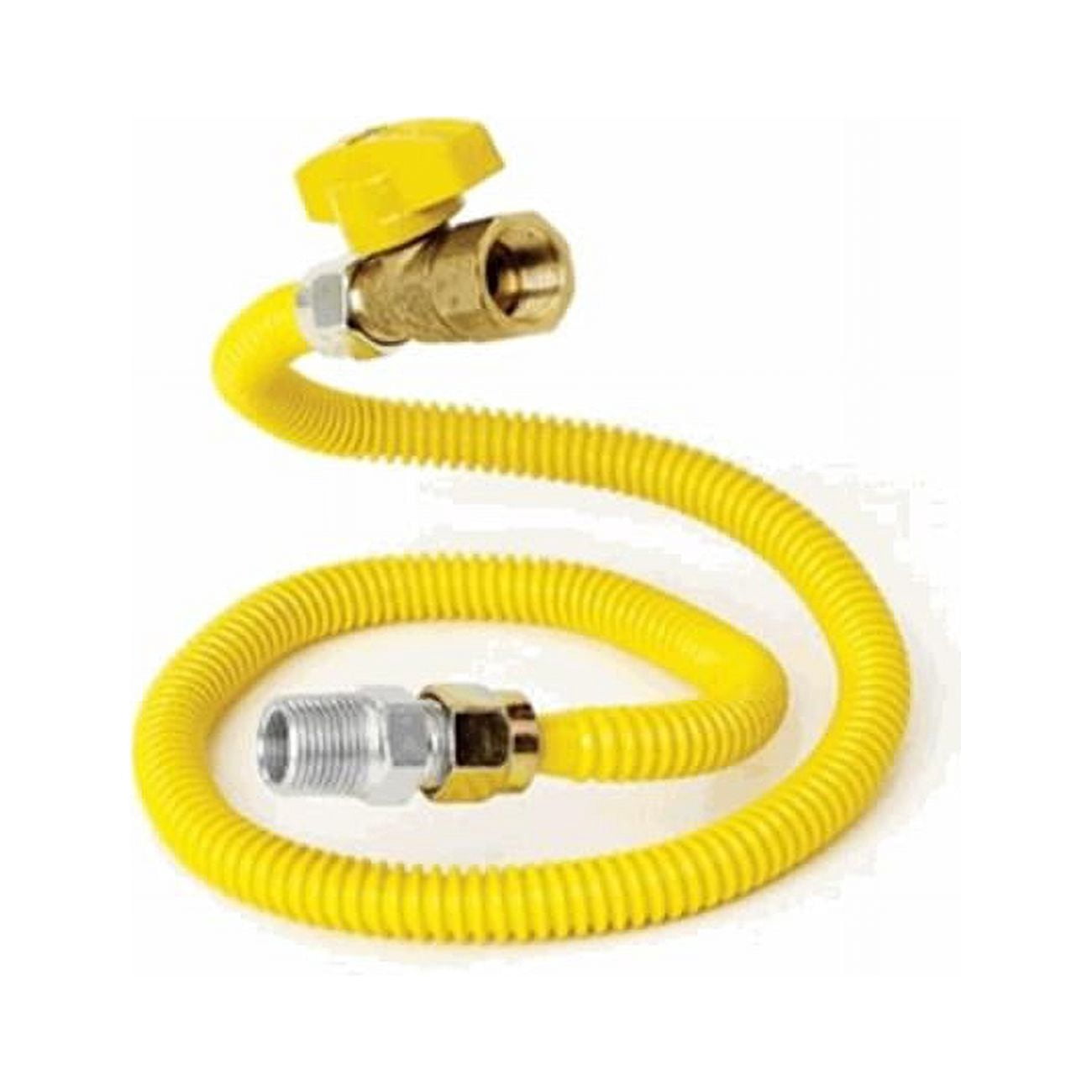 Gas Appliance Connector, .5 in. X 24 in. , with shut Off Valve ...